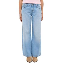 Mustang Damen Weite Jeans "Damen Style Medley Wide Leg"211 hellblau, Gr. 30, unifarben, Denim/Jeans, 100% Baumwolle, Jeans