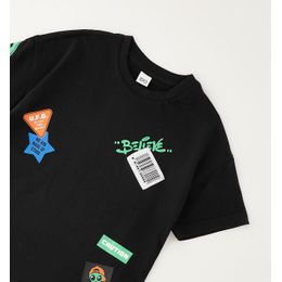 IDO Jungen T-Shirt "BABY BOY SUMMER T-SHIRT", schwarz, Gr. 80, 100% Baumwolle, Shirts
