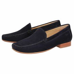 Sioux Damen Slipper "Campina", Gr. 42, blau, Obermaterial: 100% Ziegenveloursleder GOVL. 100% Gummi rubber., Schuhe