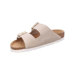 Rohde Damen Pantolette "Rohde Pantoletten Veloursleder", Gr. 43, beige, Veloursleder, Schuhe