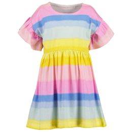 Blue Seven M&auml;dchen Jerseykleid "M&auml;dchen Kleid mit Regenbogen", bunt, Gr. 128, 100% Baumwolle, Kleider