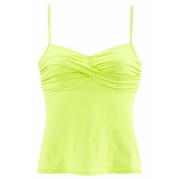 s.Oliver Damen B&uuml;gel-Tankini-Top "Spain", gr&uuml;n, Gr. 40, unifarben, Microfaser, Microfaser, Bikini-Oberteile, mit Wickeloptik