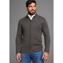 MAN'S WORLD MAN'S WORLD Herren Strickjacke "in vielen Farben Preis- Leistungsbestseller", schwarz, Basic, Gr. XL, meliert, Strick, Obermaterial: 50% Baumwolle,