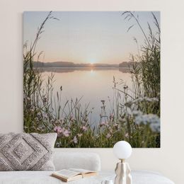 Bilderwelten Akustikbild Morgenstimmung am Seeufer