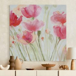 Bilderwelten Akustikbild Mohnblumen im Sommerwind