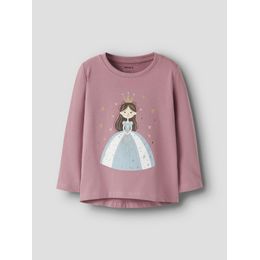 name it M&auml;dchen T-Shirt "NMFVIX 2P LS TOP"lilas pack:hellwei&szlig; faries, Gr. 104, bedruckt, Jersey, Obermaterial: 95% Baumwolle, 5% Elasthan, Shirts,