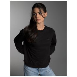 TRIGEMA Damen Sweatshirt "TRIGEMA D&uuml;nnes Sweatshirt", schwarz, Basic, Gr. XL, Sweatware, 50% Baumwolle, 50% Polyester, Sweatshirts