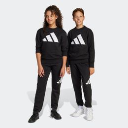 Jungen Trainingsanzug "ESSENTIALS KIDS", wei&szlig;, Gr. 140, adidas Sportswear, Obermaterial: 70% Baumwolle, 30% Polyester, Sportanz&uuml;ge