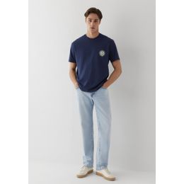 Mavi Herren T-Shirt "PRINTED TEE"schwarz iris, Gr. M, unifarben, 100% Baumwolle, Shirts, T-Shirt mit maritimem Print