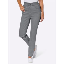 Classic Basics Damen Bequeme Jeans, grau, Gr. 46, unifarben, 81% Baumwolle, 17% Polyester, 2% Elasthan, Jeans