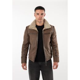 Mauritius Herren Lederjacke "MMArcticon", braun, Gr. XL, unifarben, Obermaterial: 100% Schafsleder. Futter: 100% Polyester. &Auml;rmelfutter: 100%