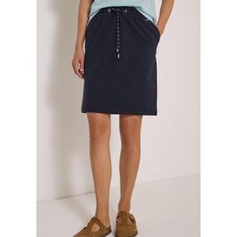 Cecil Damen Minirock, blau, Gr. L, unifarben, Web, 97% Baumwolle, 3% Elasthan, R&ouml;cke, aus Baumwolle mit Stretchanteil
