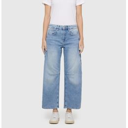 MAC Damen 5-Pocket-Jeans "OHIO Barrel", blau, Gr. 42, Denim/Jeans, Obermaterial: 99% Baumwolle, 1% Elasthan, Jeans, Barrel Fit, Naht-Detail auf