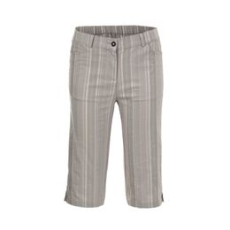 GOLDNER Damen Stoffhose "Bermuda in strukturierter elastischer Ware", grau, Gr. 46, Obermaterial: 45% Elastomultiester ELE. 44% Baumwolle CO. 7%