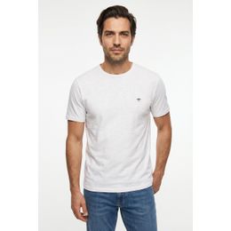 Fynch-Hatton Herren T-Shirt, wei&szlig;, Gr. XXL, unifarben, Jersey, Obermaterial: 100% Baumwolle, Shirts, regular fit, unifarben, mit Logo Stickerei