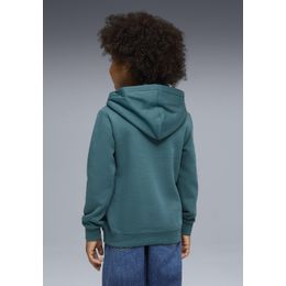 Puma Jungen Kapuzensweatshirt "ESS NO. 1 LOGO HOODIE FL PS"emerald ice, Gr. 98, bedruckt, Fleece, Obermaterial: 66% Baumwolle, 34% Polyester,