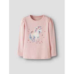name it M&auml;dchen Langarmshirt "NMFKIMIA LS TOP BOX 2P", rosa, Gr. 98, bedruckt, Jersey, Obermaterial: 95% Baumwolle, 5% Elasthan, Shirts,