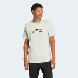Herren T-Shirt "MEMORIES OF SPORT STAMPS GRAPHIC", beige, Gr. XXL, adidas Sportswear, Obermaterial: 100% Baumwolle, Shirts