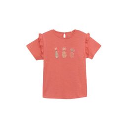 Minymo M&auml;dchen T-Shirt "T-Shirt MITshirt", rot, Gr. 104, Obermaterial: 95% Baumwolle CO. 5% Elasthan EL., Blusen