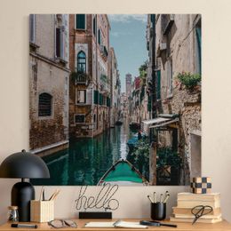 Bilderwelten Akustikbild Ein Kanal in Venedig