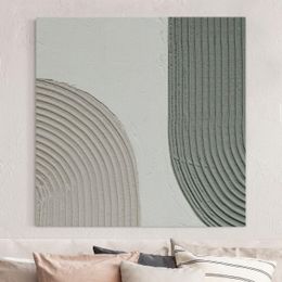 Bilderwelten Akustikbild Farbstrukturen in Beige und Gr&uuml;n