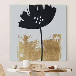 Bilderwelten Akustikbild Goldene Mohn Blume