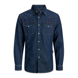 Jack & Jones JACK & JONES Button Up Shirt 'JJEWESTERN' male size XXL Dark blue