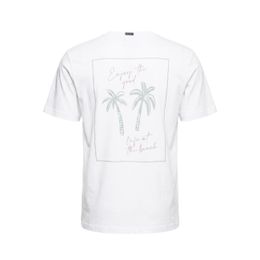 KLEINIGKEIT Herren T-Shirt "Kleinigkeit Big Palm Stamp Shirt Boys", wei&szlig;, Gr. L, bedruckt, 100% Baumwolle, Shirts