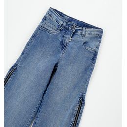 sarabanda M&auml;dchen Bequeme Jeans "GIRL TROUSERS", blau, Gr. 128, 97% Baumwolle, 3% Elasthan, Jeans