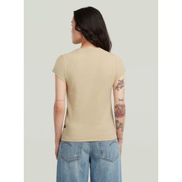 G-Star Raw G-STAR Damen T-Shirt "Eyben Slim Top 2.0"cream, Gr. S, Obermaterial: 100% Baumwolle, Shirts