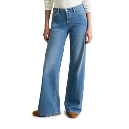 Marc O'Polo Damen Schlagjeans "aus Organic Cotton-Stretch", blau, Gr. 25, MARC O'POLO DENIM, unifarben, Obermaterial: 98% Baumwolle, 2% Elasthan, Jeans