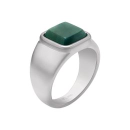 Emporio Armani Damen Fingerring "Schmuck Geschenk Edelstahl", 20, Edelstahl, 4mm, gr&uuml;n, Edelstahl, Fingerringe, mit Achat oder Sodalith