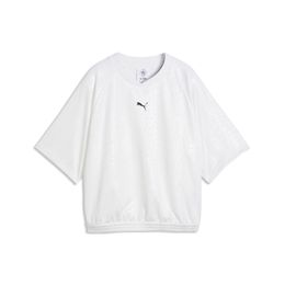 Puma Damen T-Shirt "Puma Sport Relaxed Animal T-Shirt mit Print Damen", wei&szlig;, Gr. M, bedruckt, Obermaterial: 100% Polyester. Kragen: 95% Polyester,