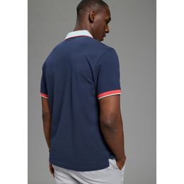 DELMAO Herren Poloshirt "Neue Kollektion"dunkelblau, Gr. XL, kontrastfarbene Details, Piqu&eacute;, Obermaterial: 100% Baumwolle, Shirts, klassischer