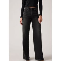 Levi's LEVI'S Damen Schlagjeans "Levi's 728 High-Rise Wide-Leg Jeans", schwarz, Gr. 28, Denim/Jeans, Obermaterial: 98% Baumwolle, 2% Elasthan, Jeans, weite