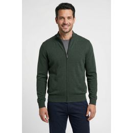 Fynch-Hatton Herren Strickpullover, gr&uuml;n, Gr. S, unifarben, Strick, Obermaterial: 100% Baumwolle, Pullover, aus Baumwolle, mit Stehkragen, mit