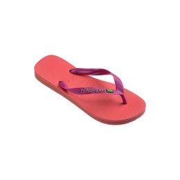 Havaianas Zehentrenner 'Brasil' Damen Gr&ouml;&szlig;e 39.5 gelb / gr&uuml;n / mauve / dunkelpink