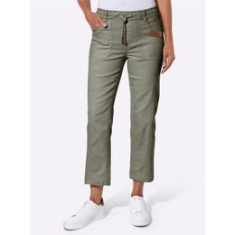 Casual Looks Damen 7/8-Jeans, gr&uuml;n, Gr. 44, unifarben, 81% Baumwolle, 17% Polyester, 2% Elasthan, Jeans