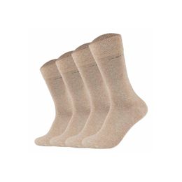 Camano Herren Kurzsocken "Socken 4er Pack", Gr. 39, beige, Obermaterial: 80% Baumwolle CO. 17% Polyamid PA. 3% Elasthan EL., Socken