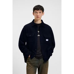 Hugo Herren Langarmhemd "Ekynone", schwarz, Gr. L, unifarben, Web, Obermaterial: 92% Baumwolle, 8% Polyester, Hemden, Oversize Fit