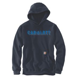 Carhartt Herren Hoodie "Logo", blau, Gr. XL, Obermaterial: 70% Baumwolle CO. 30% Polyester PES., Sweatshirts