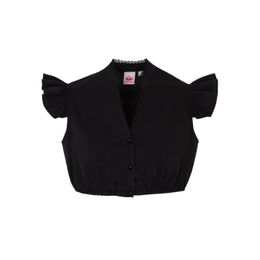 Spieth & Wensky SPIETH & WENSKY Damen Dirndlbluse "Darlee", schwarz, festlich, Gr. 40, uni, Obermaterial: 75% Baumwolle CO. 22% Polyester PES. 3% Elasthan EL.,