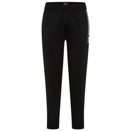 BOSS Herren Jogginghose "Authentic", Gr. S, schwarz, Sweatware, Obermaterial: 100% Baumwolle, Hosen, aus Baumwoll-Terry mit Streifen und Logo