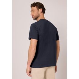 Street One MEN Herren T-Shirt, blau, Gr. M, bedruckt, Web, 100% Baumwolle, Shirts, Rundhalsausschnitt