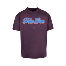MT Upscale T-Shirt 'F*ke L*ve' Herren Gr&ouml;&szlig;e M blau / brombeer / orange