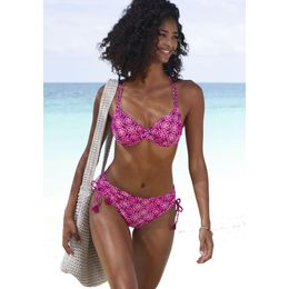 Vivance Damen B&uuml;gel-Bikini-Top "Cheerio", pink, Gr. 38, bedruckt, Recycling-Polyamid, Bikini-Oberteile, mit stylischem Allover-Print