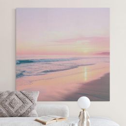 Bilderwelten Akustikbild Pastellfarbener Sonnenuntergang Kalifornien