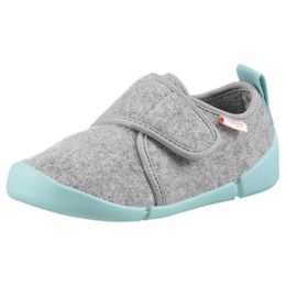 Superfit M&auml;dchen Barfu&szlig;schuh "VENTI WMS: Weit", Gr. 31, grau, Wolle, meliert, Schuhe, Hausschuh mit Schurwolle, WMS: weit, Gr&ouml;&szlig;enschablone zum
