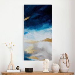 Bilderwelten Akustikbild Winterlandschaft mit Akzenten
