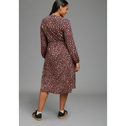 Damen Midikleid "Gro&szlig;e Gr&ouml;&szlig;en", bunt, Gr. 56, LAURA SCOTT CURVE, gebl&uuml;mt, Jersey, Obermaterial: 95% Viskose, 5% Elasthan, Kleider, aus elastischer